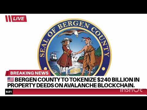 Bergen County to tokenize $240 billion in property deeds on Avalanche blockchain. 🇺🇸 - YouTube