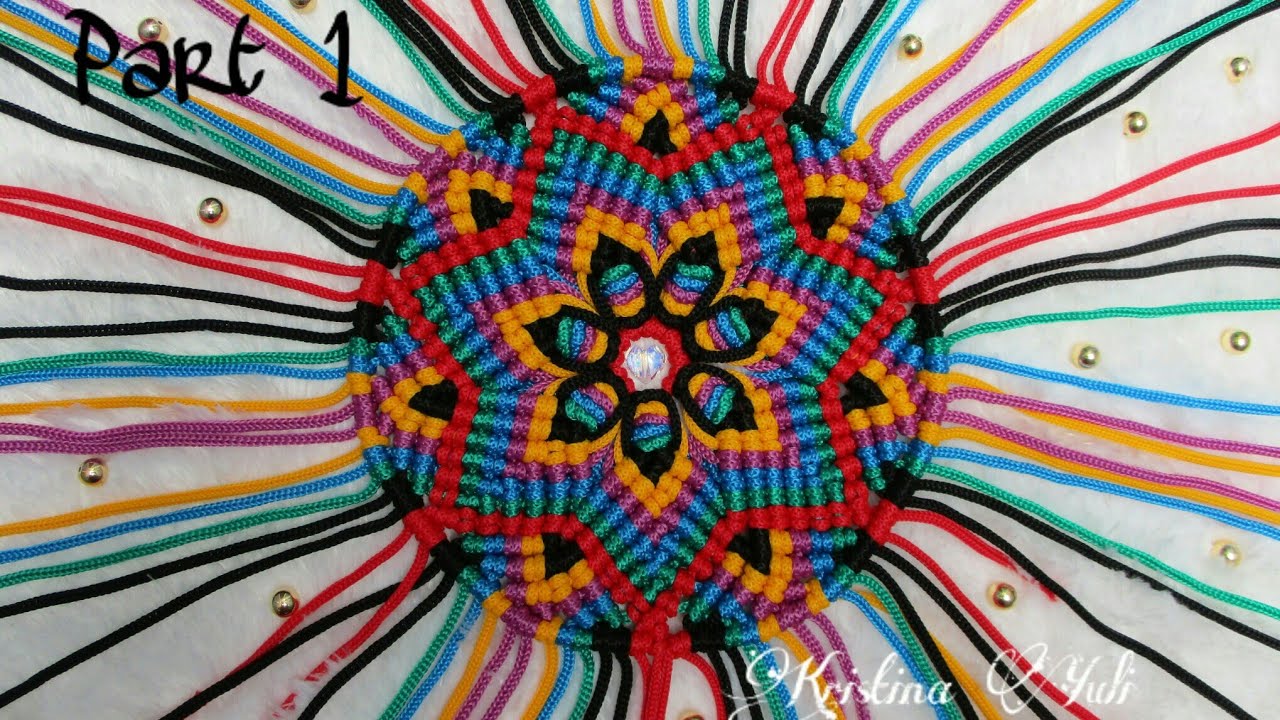 Tutorial Tas Tali Kur Bulat (Part 1) - Round Bag Macrame Tutorial (Part ...