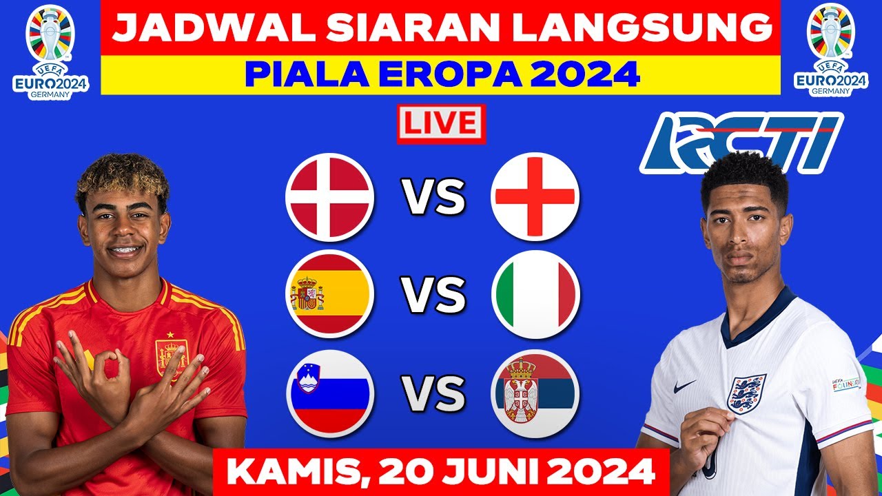 JADWAL SIARAN LANGSUNG EURO 2024 MALAM INI LIVE RCTI - KAMIS 20 JUNI ... JADWAL SIARAN LANGSUNG EURO 2024 MALAM INI LIVE RCTI - KAMIS 20 JUNI ...