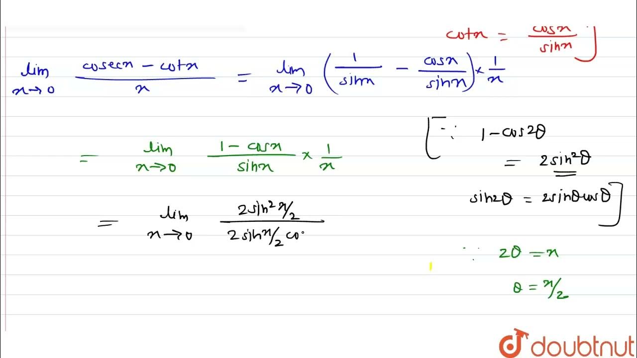 Lim x Rarr 0 cosec X Cot X x 12 lim-x-rarr-0-cosec-x-cot-x-x-12