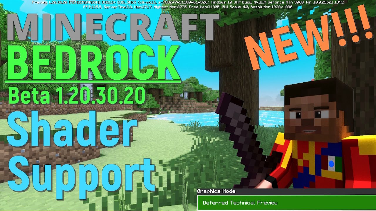 🔥 SHADER support in Minecraft BEDROCK 1.20.30.20 beta!!! 🔥 - YouTube