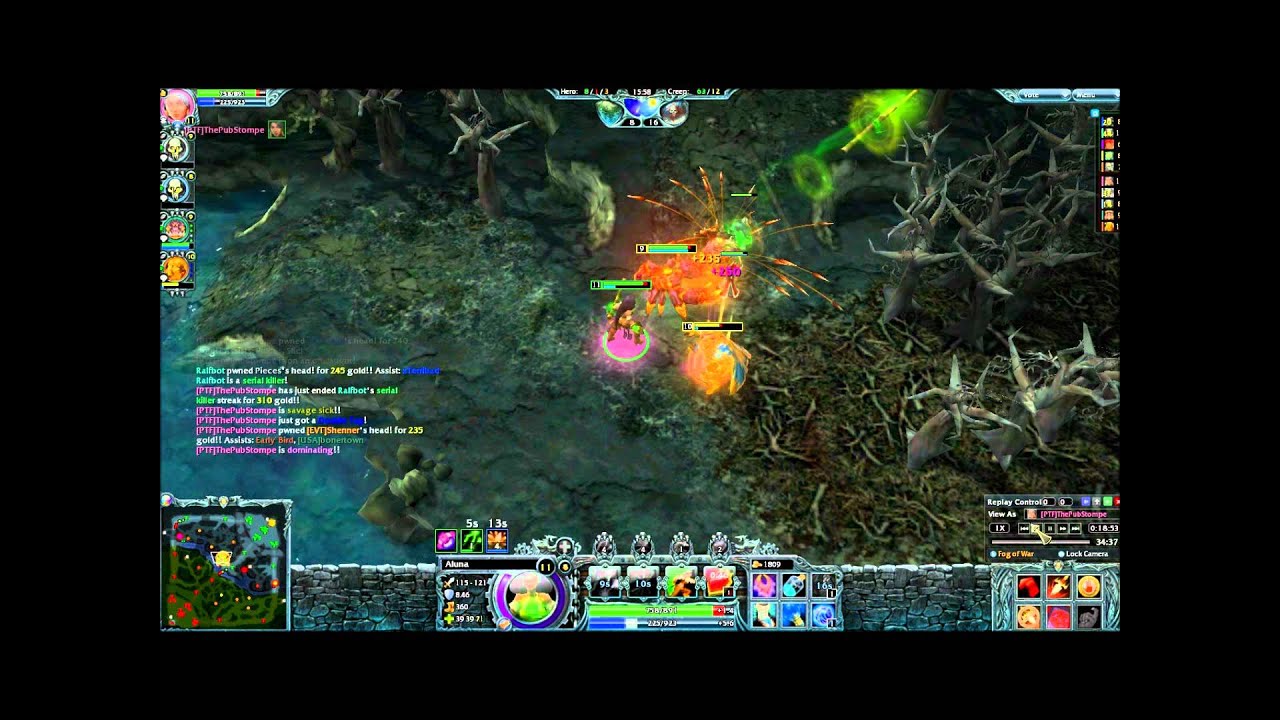 HoN - 1858 MMR Aluna Bloodbath - YouTube