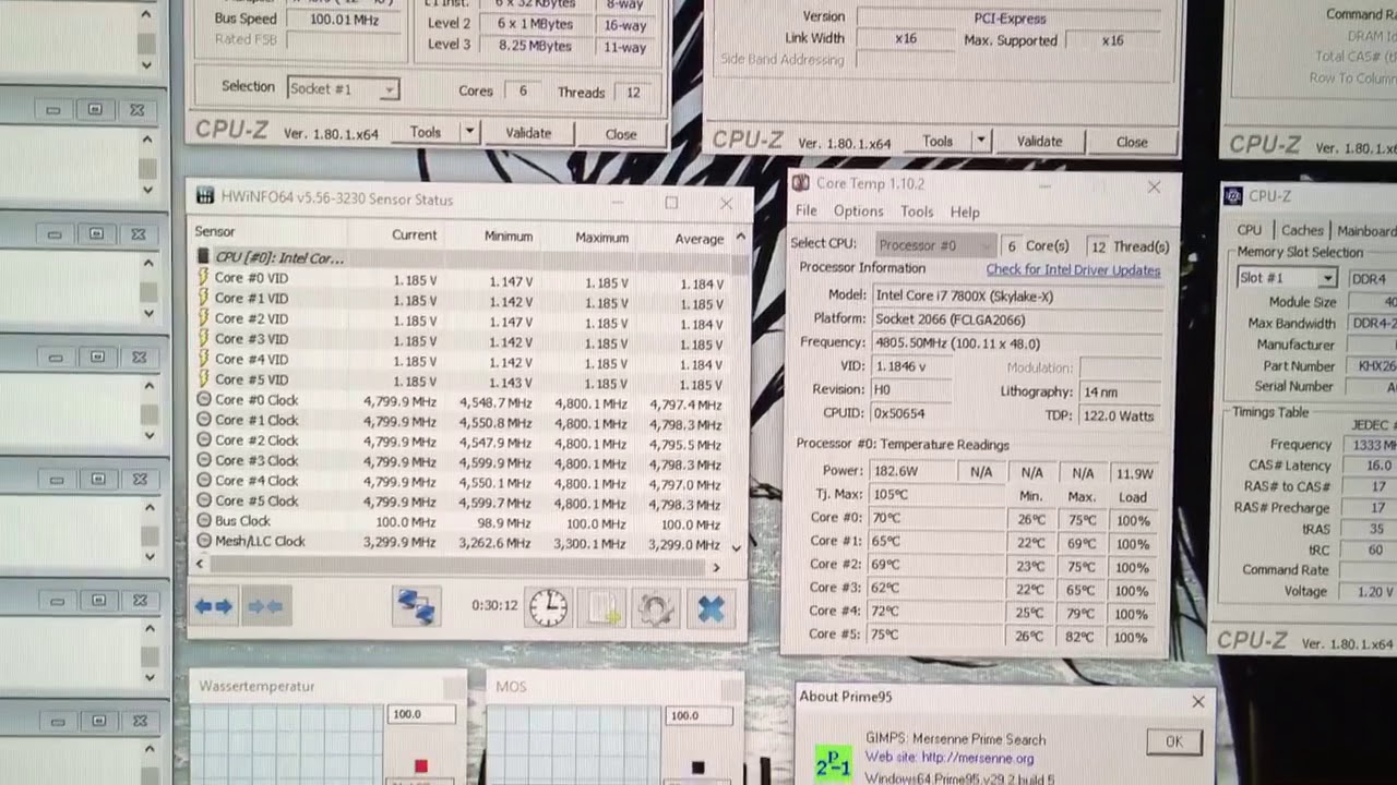 MSI X299 Xpower VRM temps - YouTube