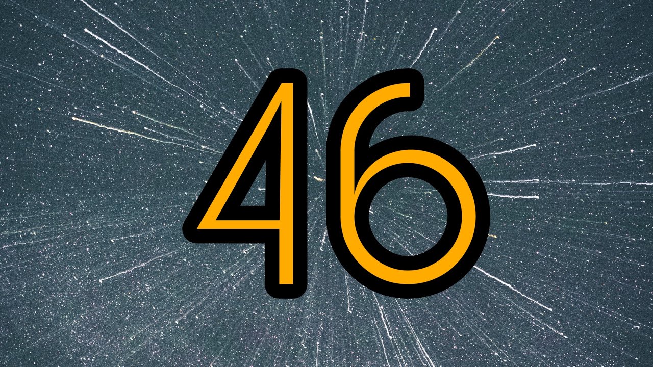 46 Second Timer ⏰ | Bright big yellow numbers and relaxing background ...