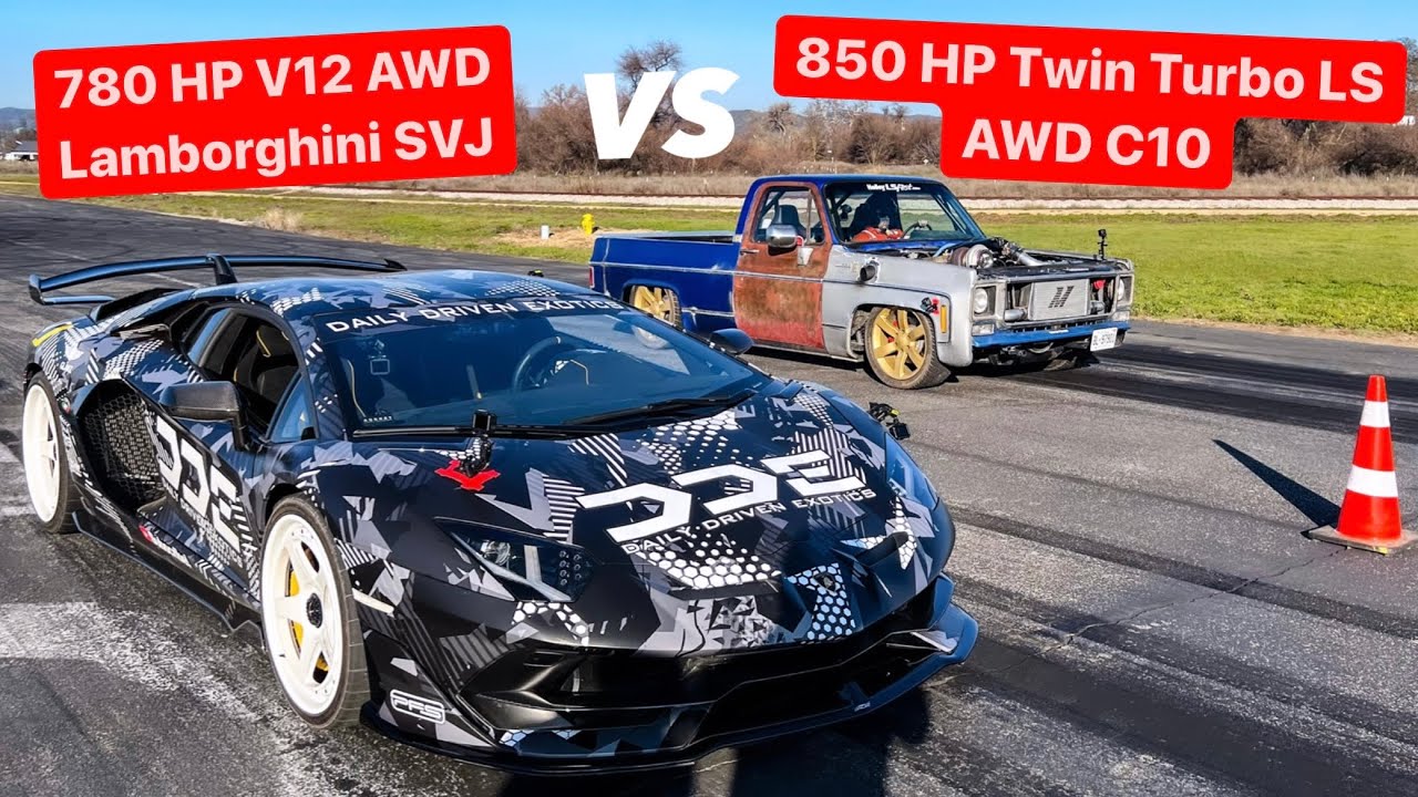 RACING MY LAMBORGHINI SVJ ON HOONIGANS THIS VS THAT *850HP TWIN TURBO ...