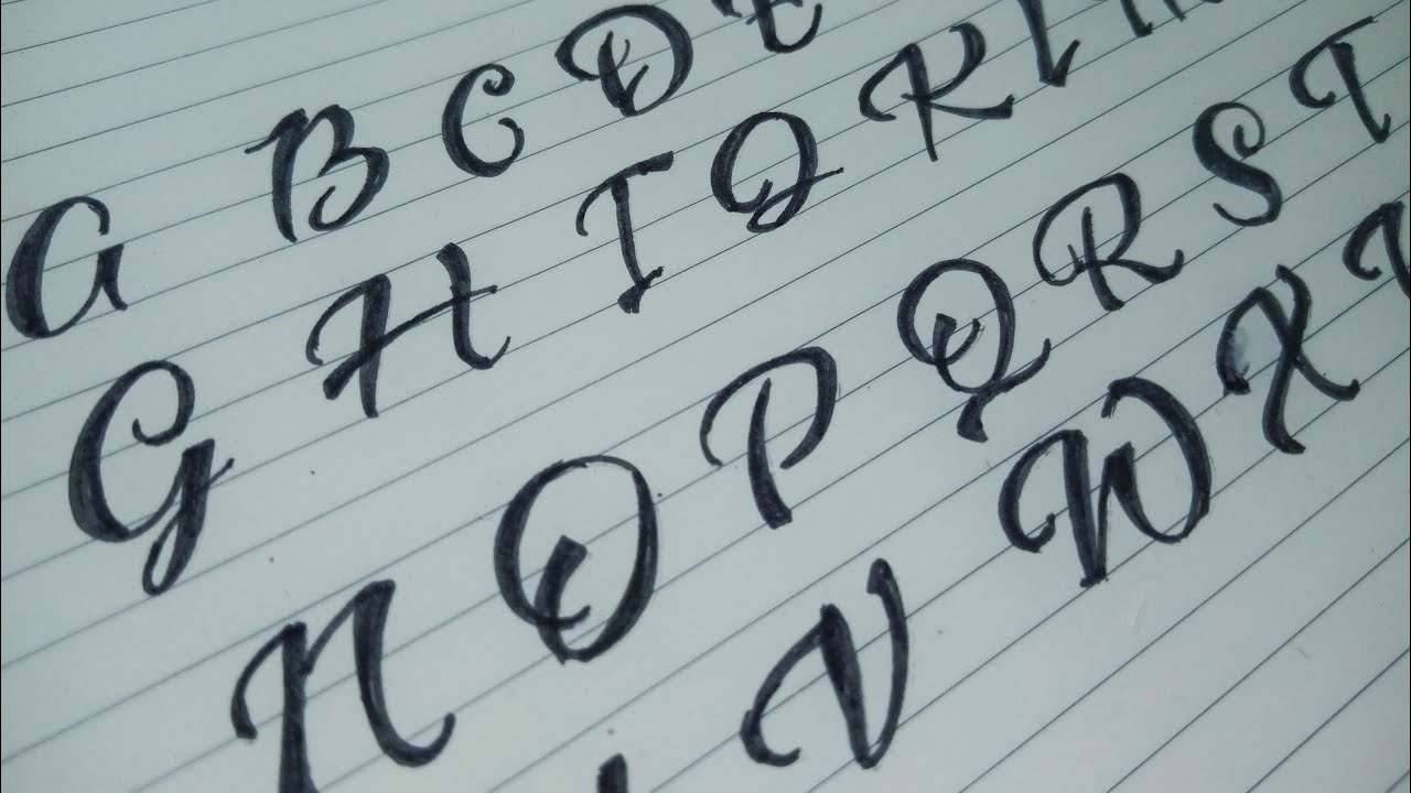 Faux Calligraphy Basics Tutorial | Alphabets from A to Z - YouTube