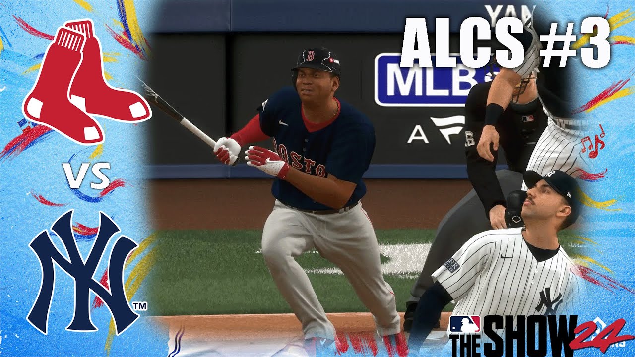 MLB The Show 24 | Red Sox Franchise Mode | ALCS #3 | Different Places, Same Outcome - YouTube
