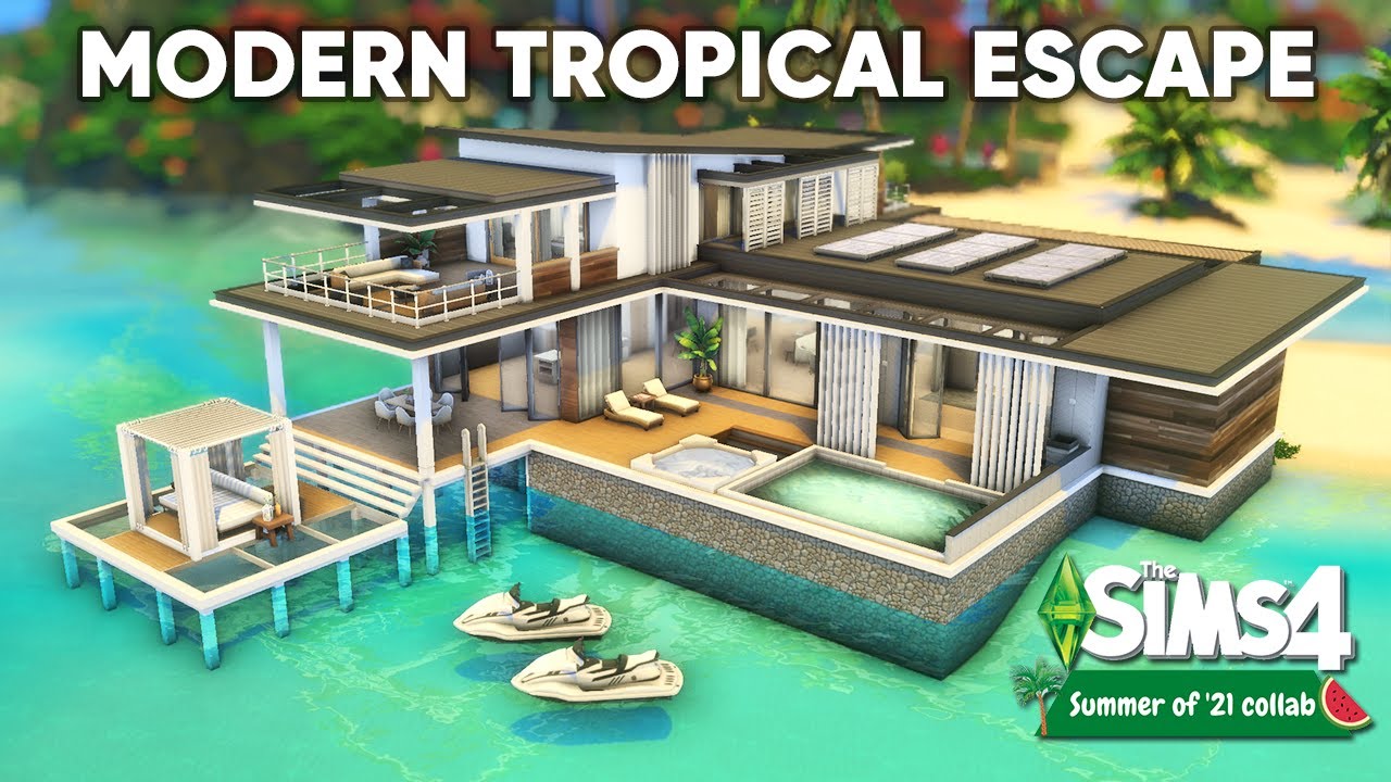 Modern Beach House Sims 4 I Tried Building A Modern Beach House In The