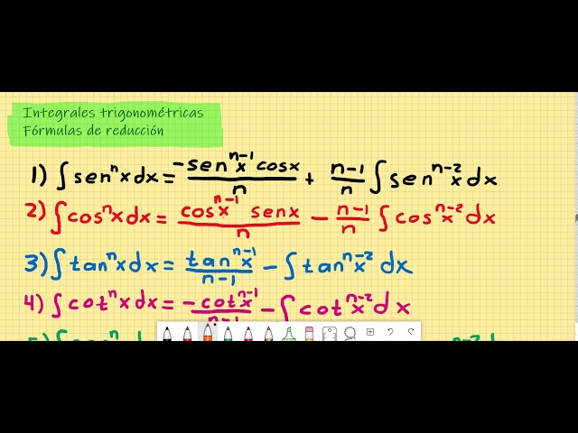 Fórmulas De Integración Trigonométricas
