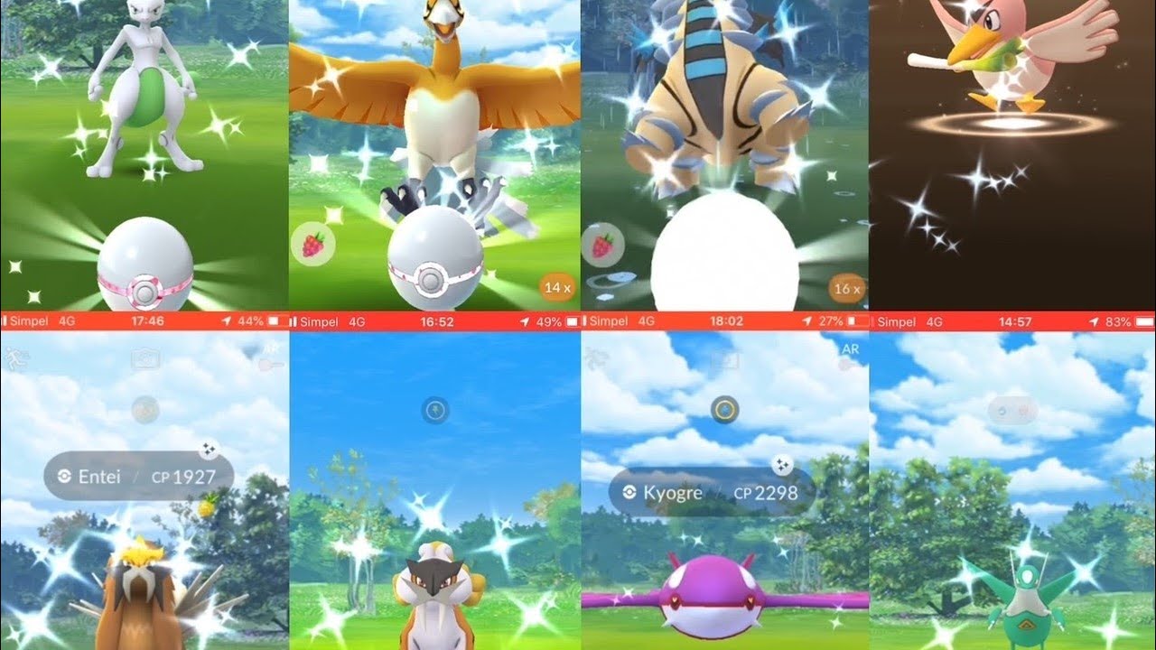 Mega Pokémon Go shiny compilation (300 shinies in 28 minutes) - YouTube