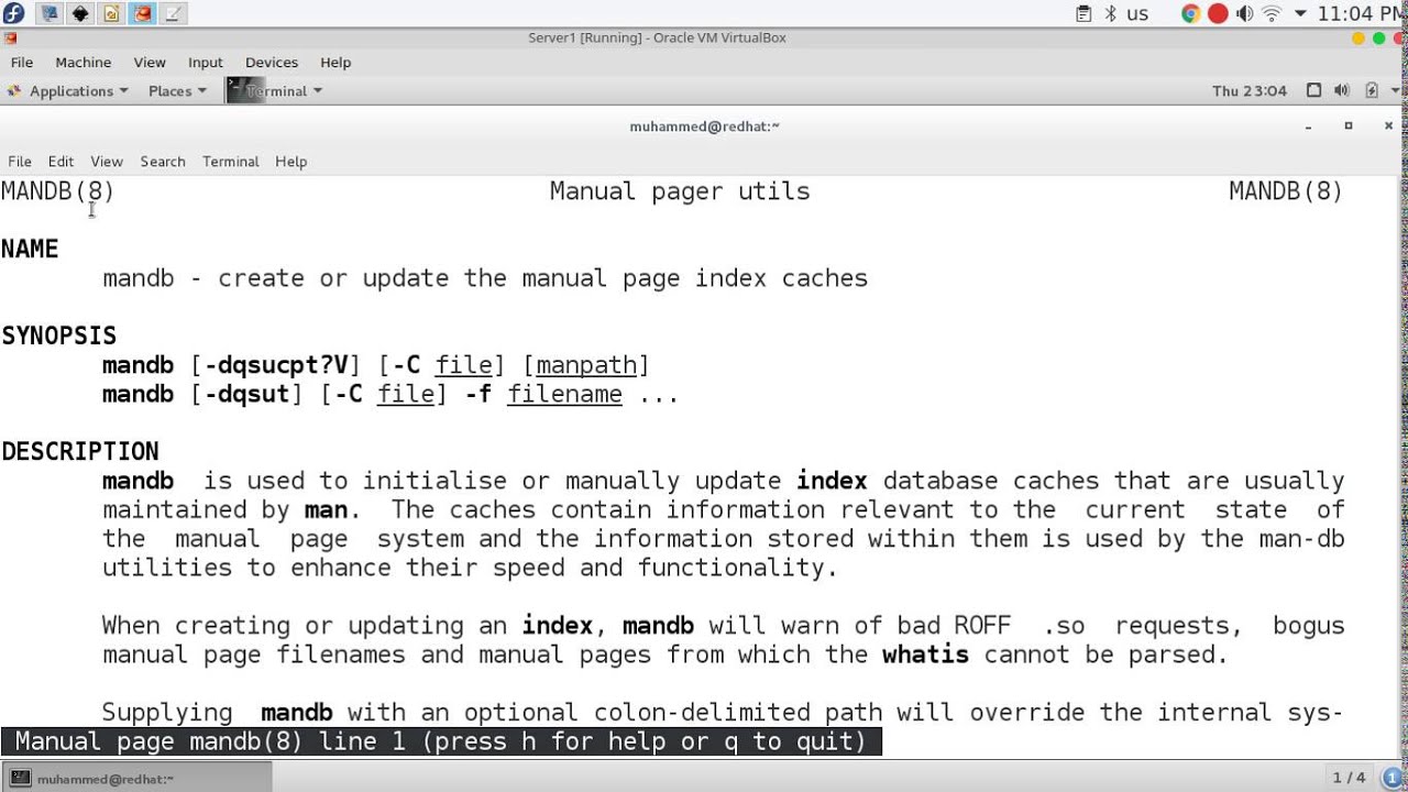 23 RHEL7 RHCSA Finding Help using man and pinfo - YouTube