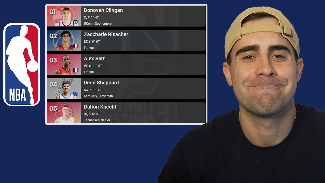 Reacting to the NBA's 2024 Mock Draft - YouTube