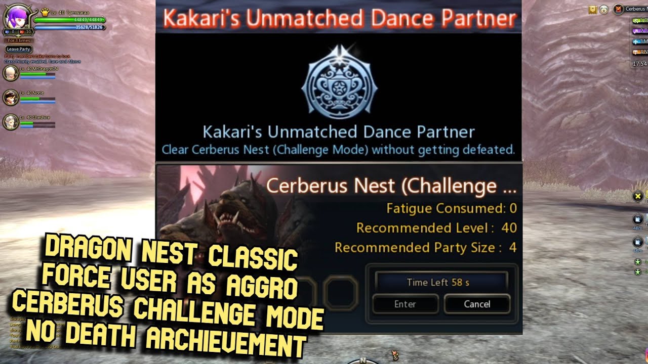 DN Classic Force User as Aggro Cerberus Challenge Mode No Death ...