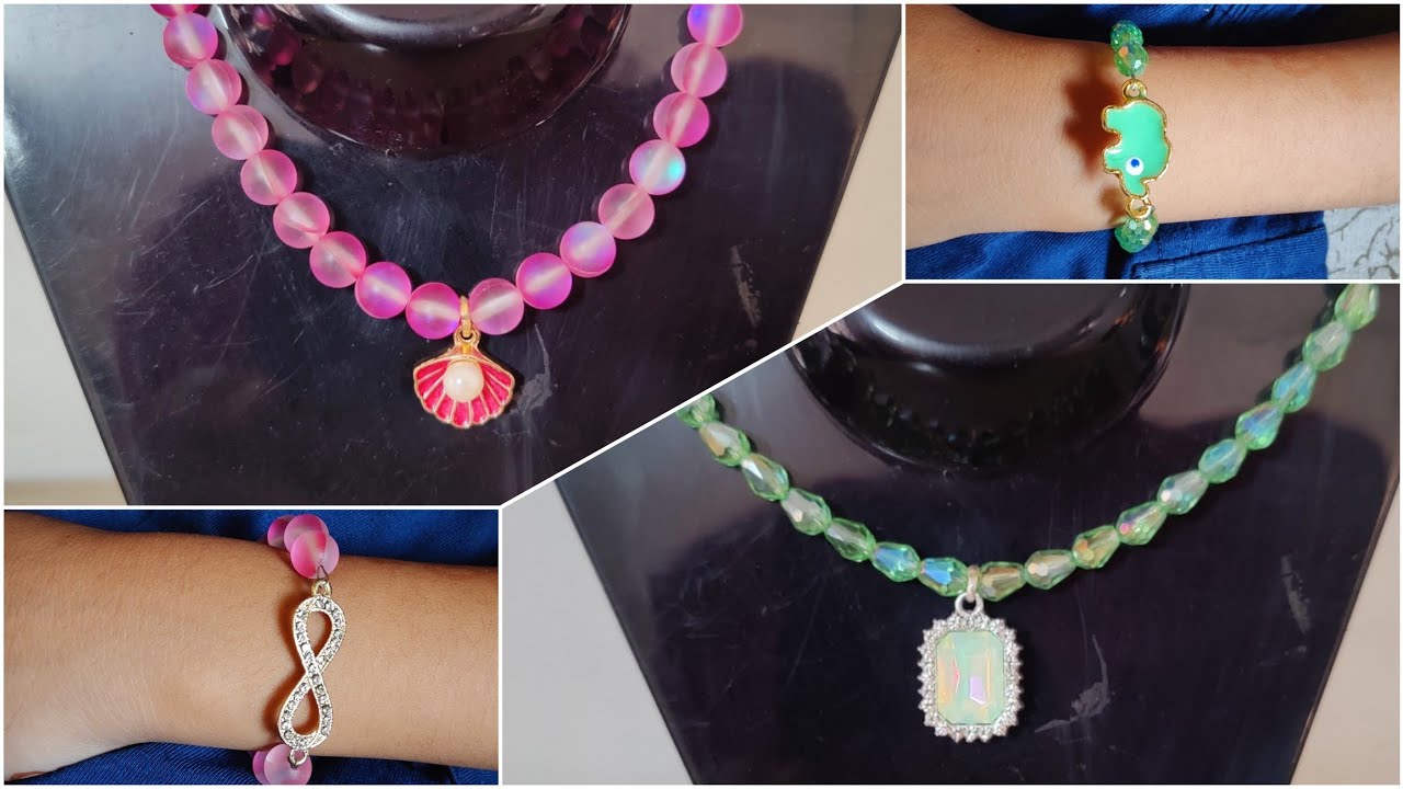 DiY Baby bracelet & mala with pendant - YouTube