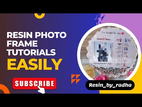 How to make photo frame in resin art | Resin art tutorials | Photo ...