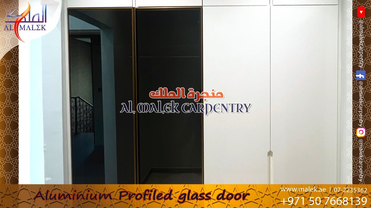 Aluminum profiled glass door design for dressing room #wardrobecloset # ...