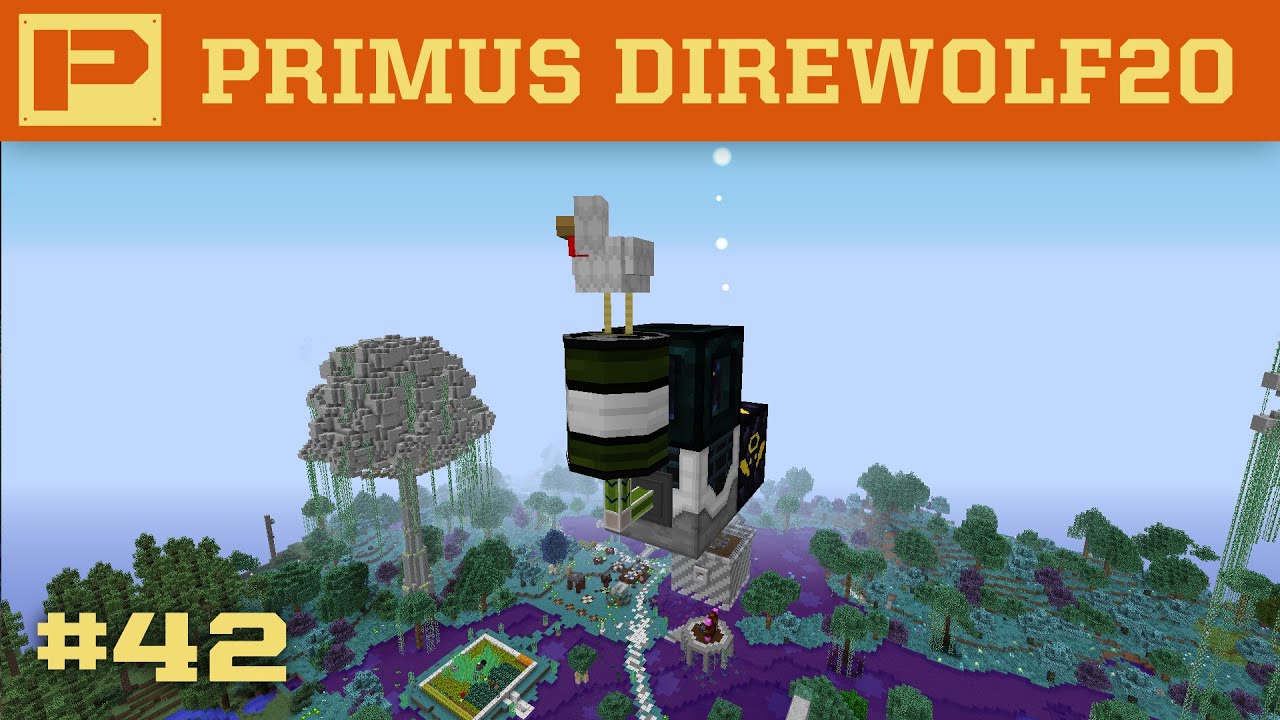 Primus Direwolf20 - Chicken Hungry Node and Crystal Ball - 042 - YouTube