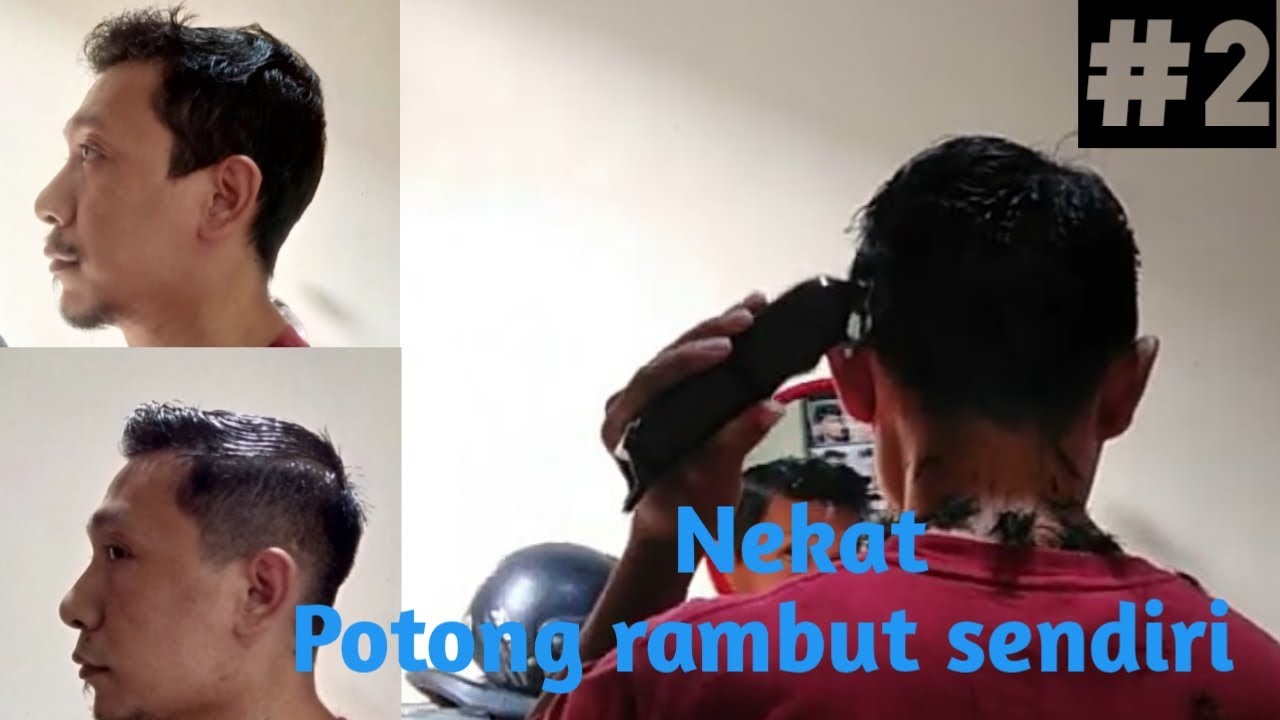 Side part haircut ll Potong rambut sendiri - part 2 - YouTube