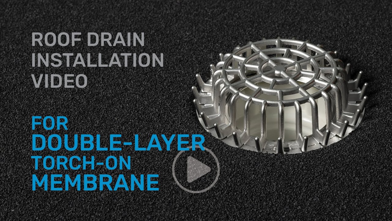 Roof Drain Installation for Double-layer (torch-on) Membranes. - YouTube