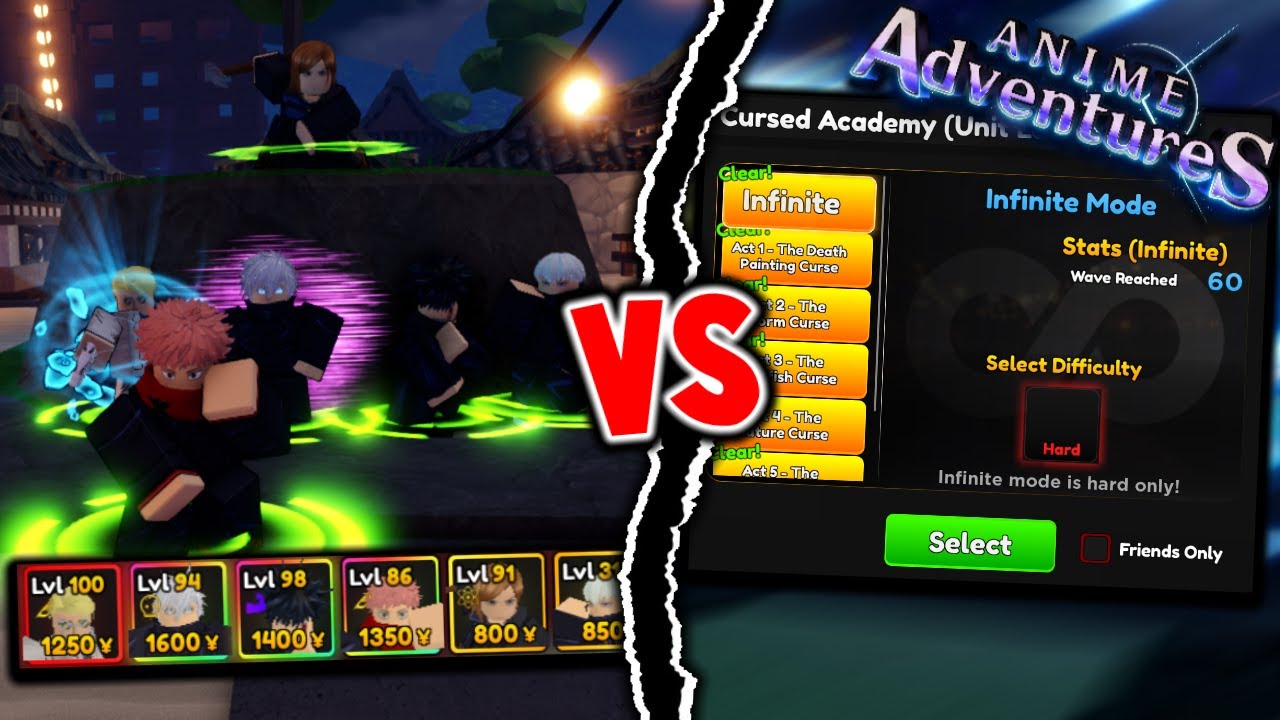 ALL *NEW* JUJUSTU KAISEN UNITS VS CURSED ACADEMY INFINITE MODE IN ANIME ...
