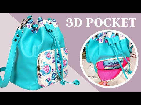 How to sew 3D zipper pocket with built-in card slots - YouTube