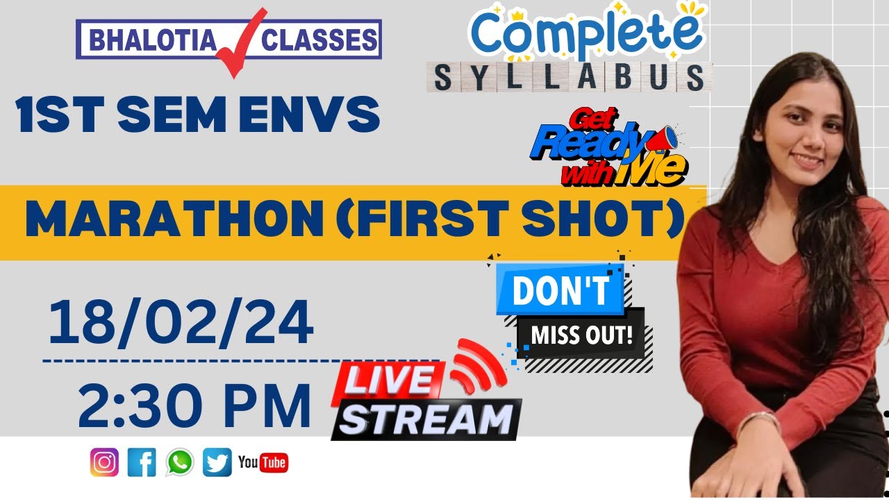 1ST SEM ENVS MARATHON | FIRST SHOT | B COM | CU - YouTube