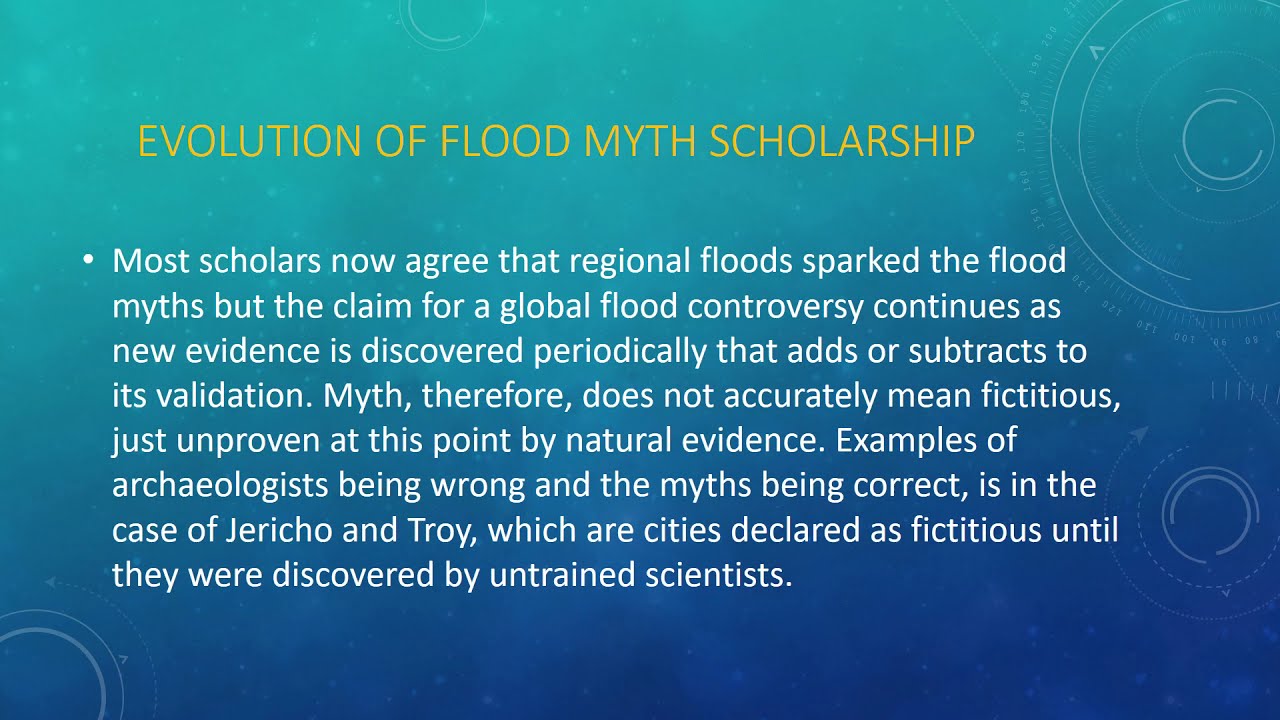 "Flood Mythology: An Evolution in Scholarship" by David Pearce. - YouTube