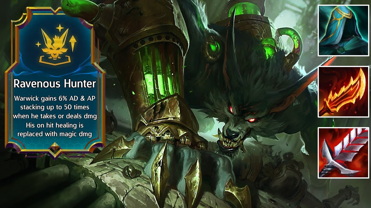 Ravenous Hunter - Hero Augment Warwick - Set 9 Runeterra Reforged - YouTube