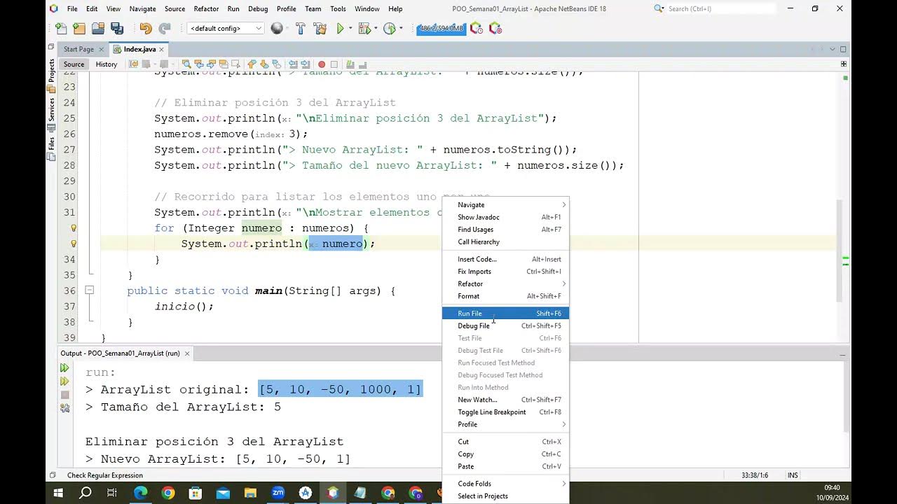 Curso Programación Orientada a Objetos 01- ArrayList (Repaso) - YouTube
