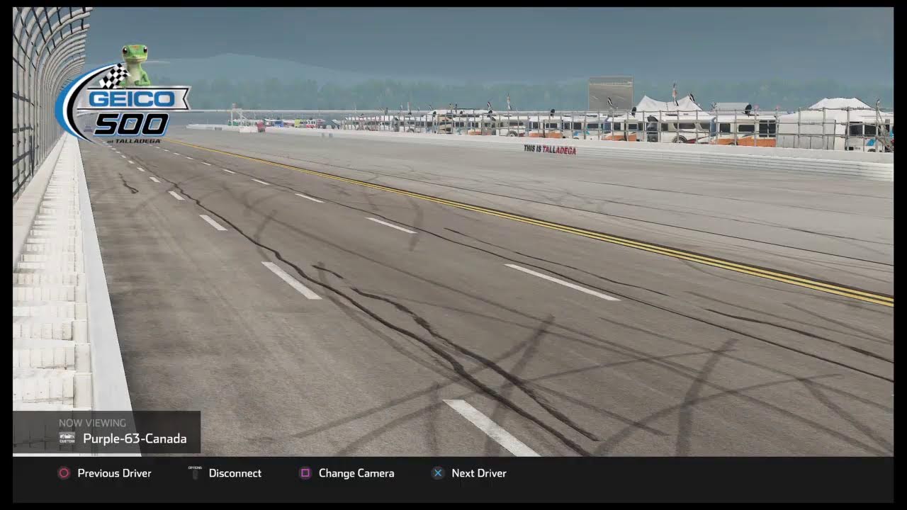 NASCAR Heat 5 "Spectator View Live" Ps5 Id "Purple-63-Canada" Crash -To ...