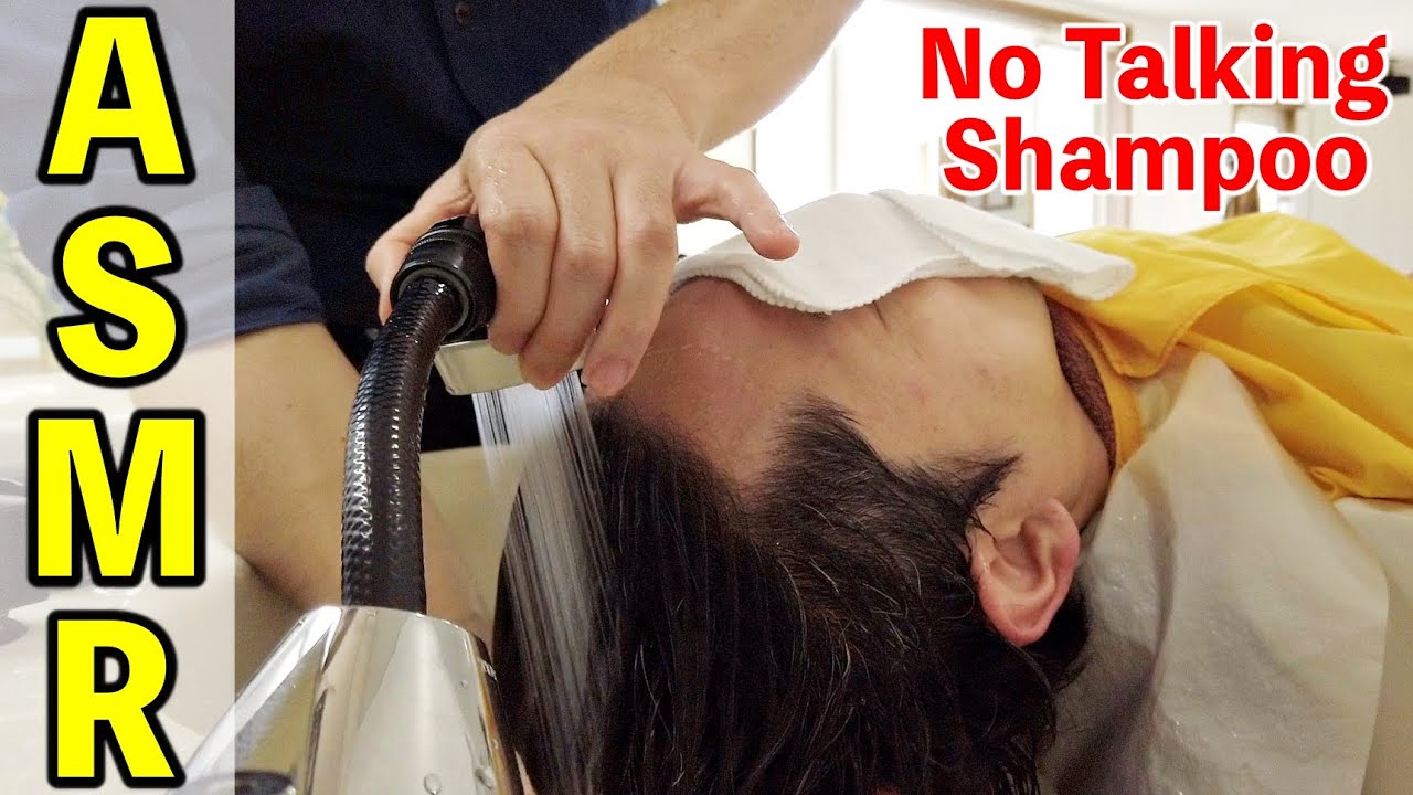 💈asmr Shampoo No Talking Japanese Barber Shop Wash Hair Head