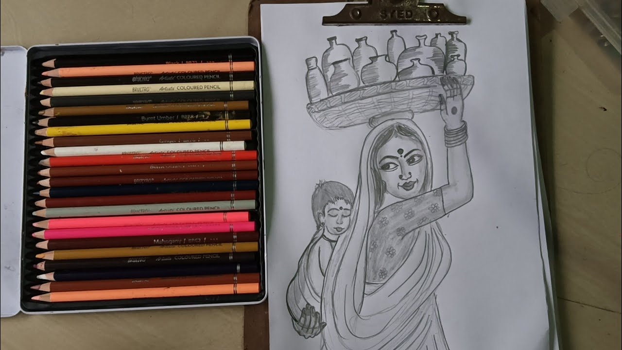 mothers love #amma drawing #drawing live drawing #pencil art#women ...
