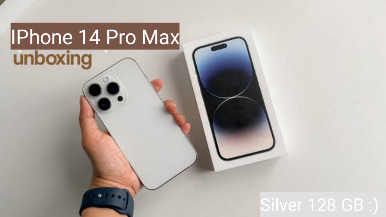 iphone 14 pro max silver unboxing - YouTube