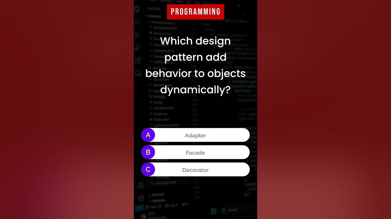 Which design pattern add behavior to objects dynamically? #Programming ...