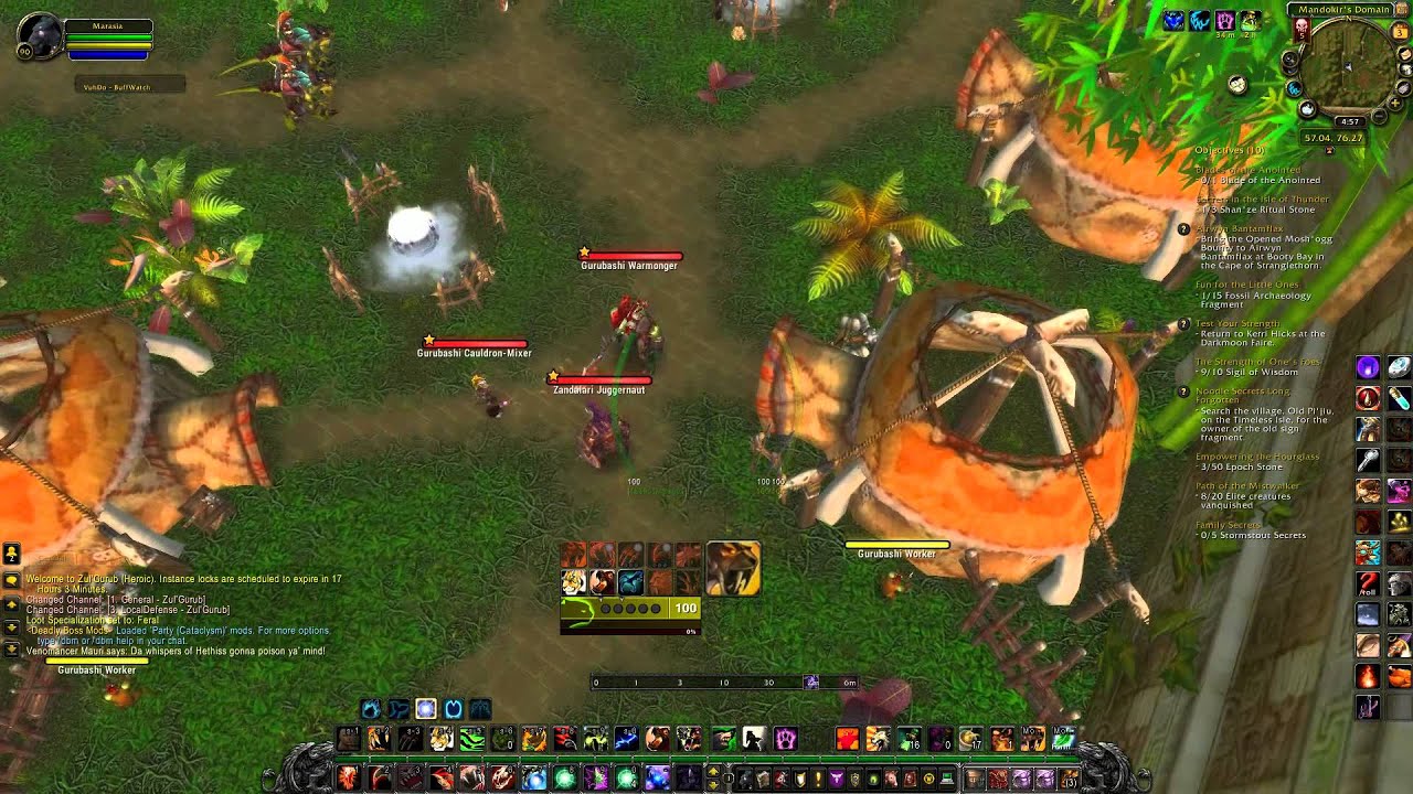 World Of Warcraft - Mandokir Druid Solo - ilvl 523 - YouTube