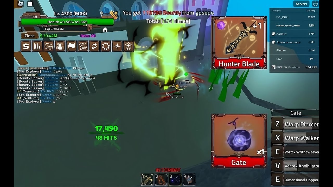 HUNTER BLADE + GATE FRUIT SO OP BUILD! l (UPDATE 5) KING LEGACY - YouTube