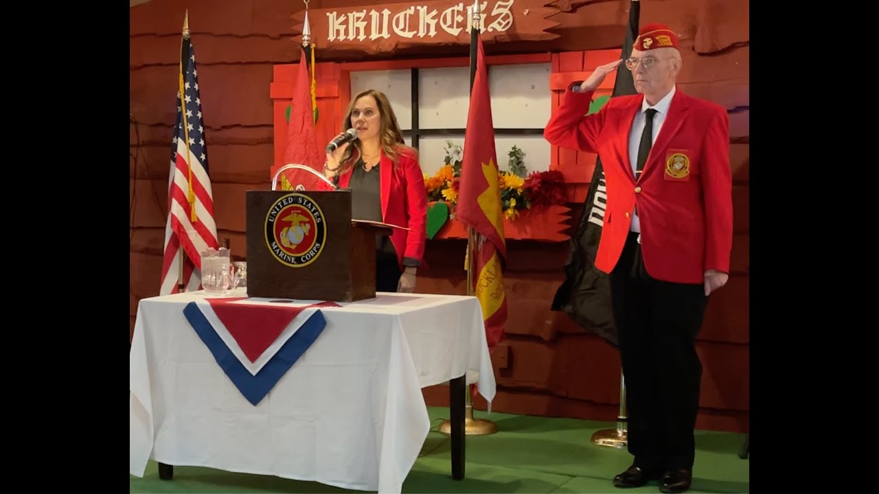 Ava Aston - Star Spangled Banner at Marine Corps Birthday - YouTube