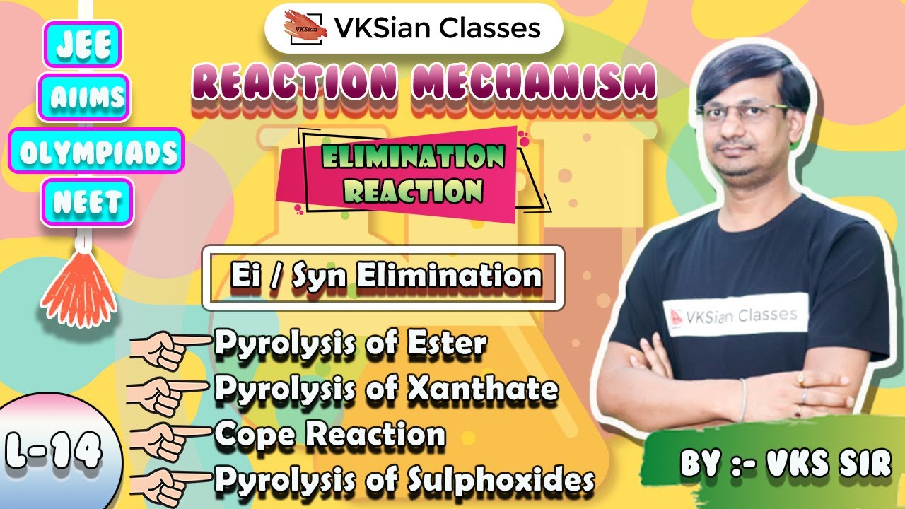 Elimination Reaction | Syn Elimination | Pyrolytic Elimination | Ei ...