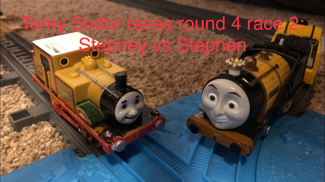 Tomy Sodor races round 4 race 2: Stepney vs Stephen - YouTube