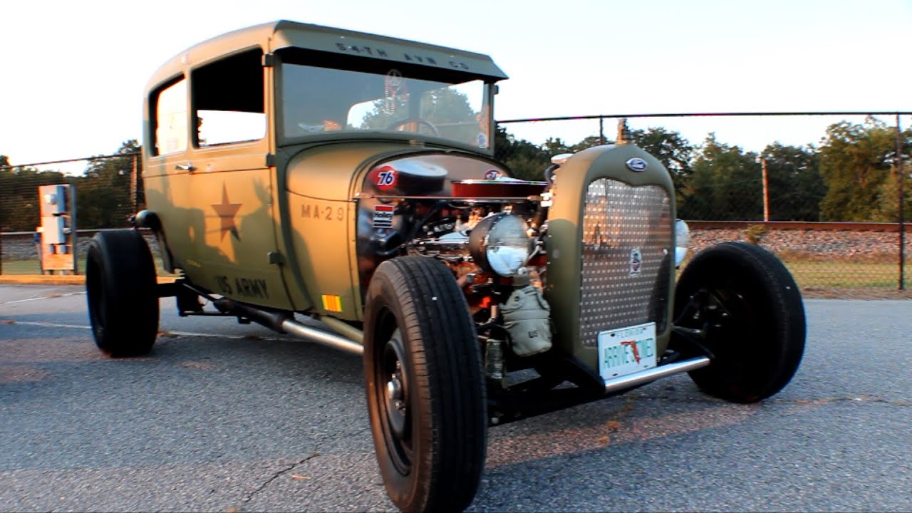 US Army Rat Rod | Model A Hot Rod - YouTube