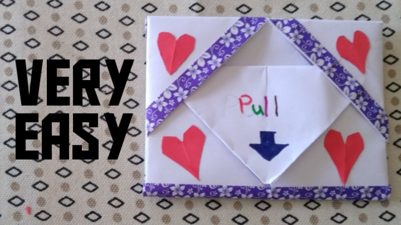 Easy pulling greeting card | diy greeting card - YouTube