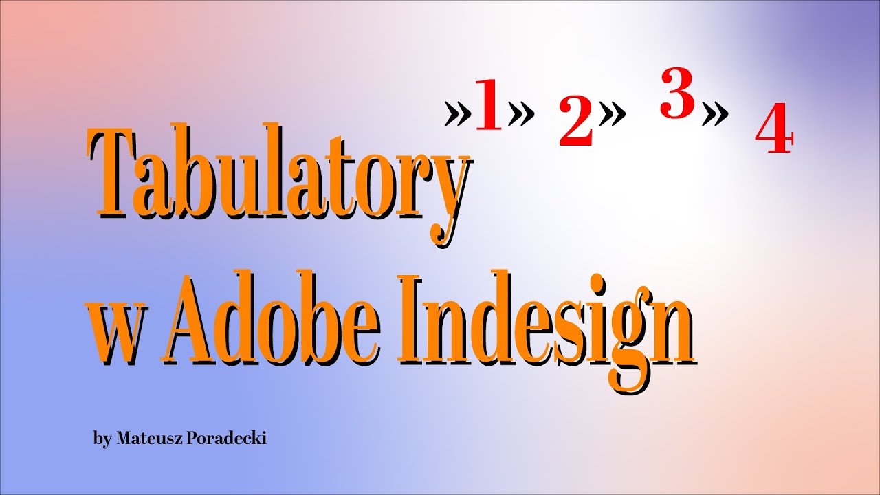 Tabulatory w Adobe InDesign - YouTube
