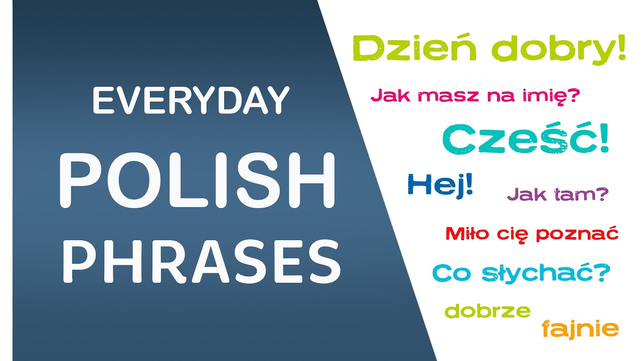 Basic phrases in Polish for beginners - YouTube