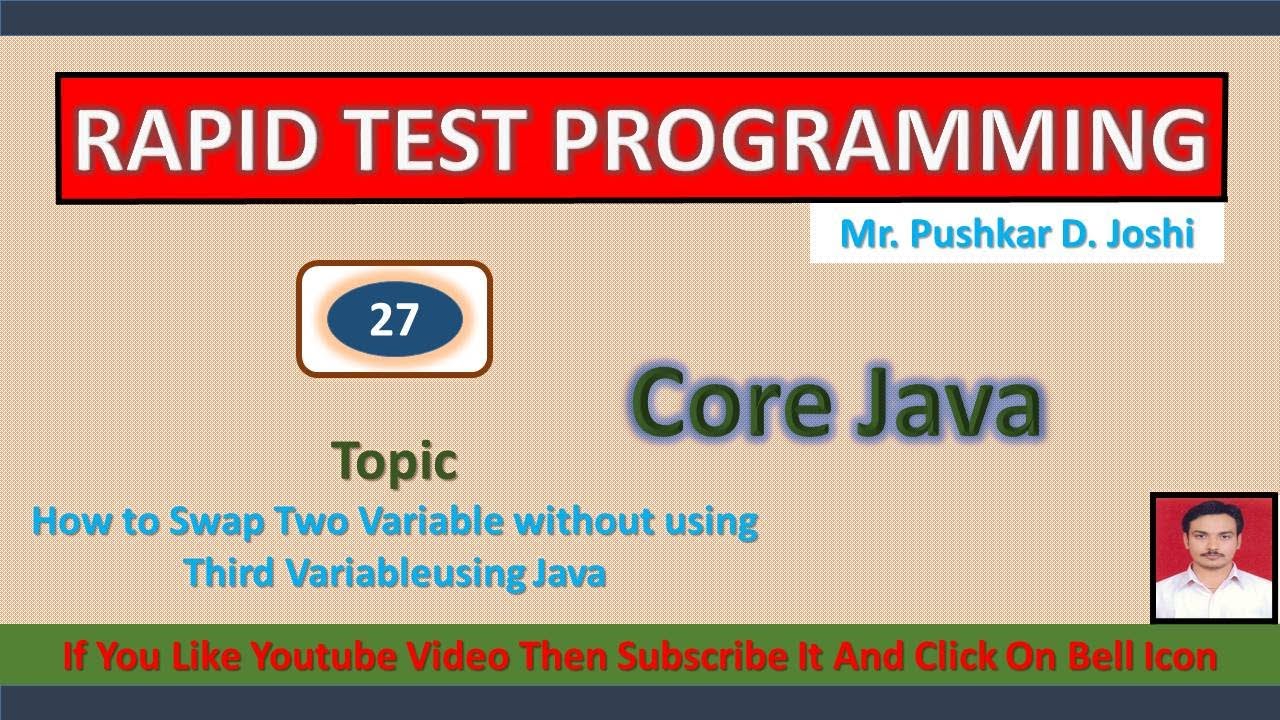Java Programming How To Swap Two Value Without Third Variable 0044