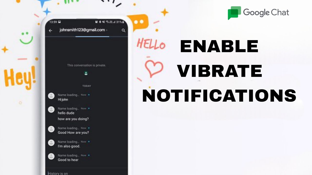 How To Enable And Turn On Vibrate Notifications On Google Chat App ...