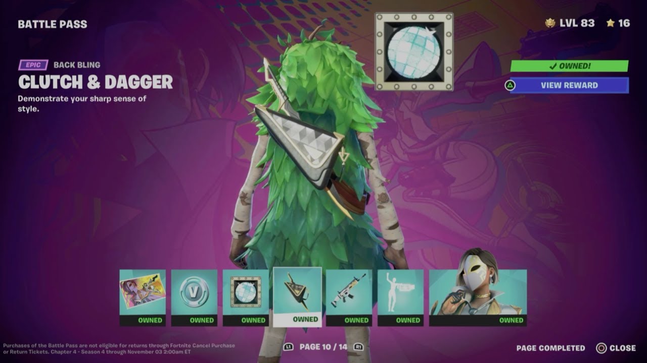 How to Unlock Clutch & Dagger Back Bling in Fortnite | Battle Pass ...