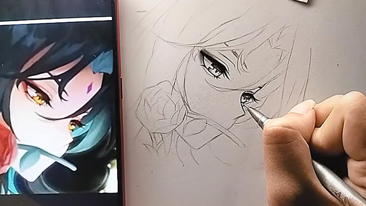 🔴 LIVE STREAM drawing Xiao | Draw so easy Anime #livestream # ...