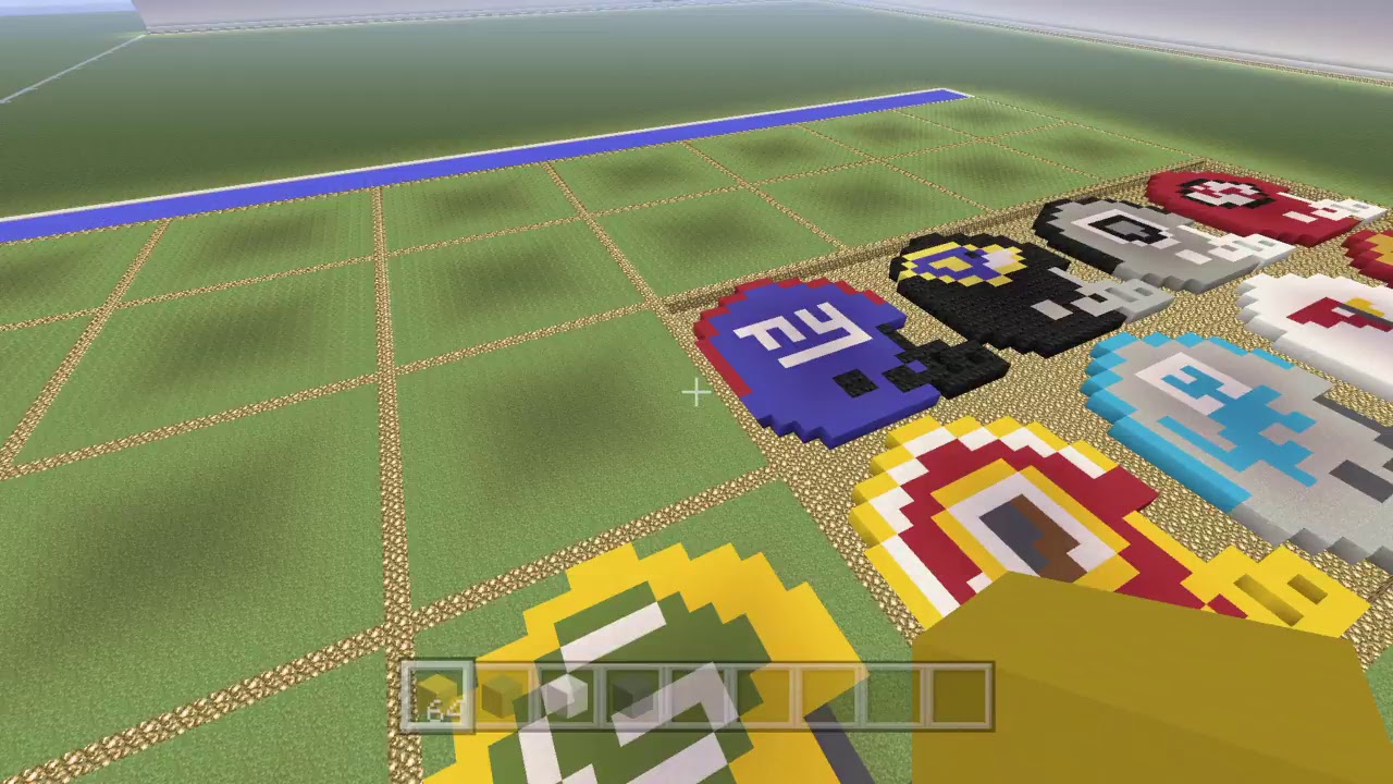 Minecraft Pixel Art Tutorial Green Bay Packers Helmet - YouTube