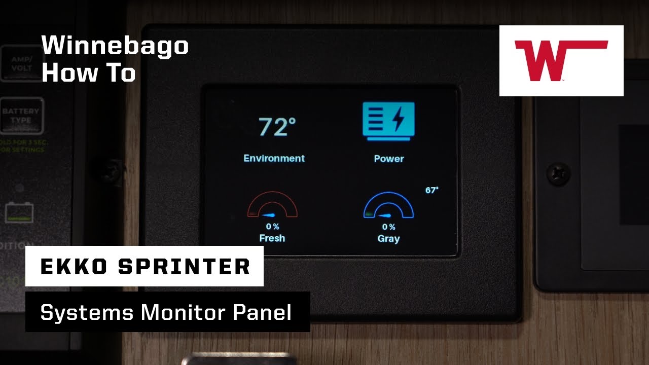Winnebago EKKO Sprinter Systems Monitor Panel - YouTube