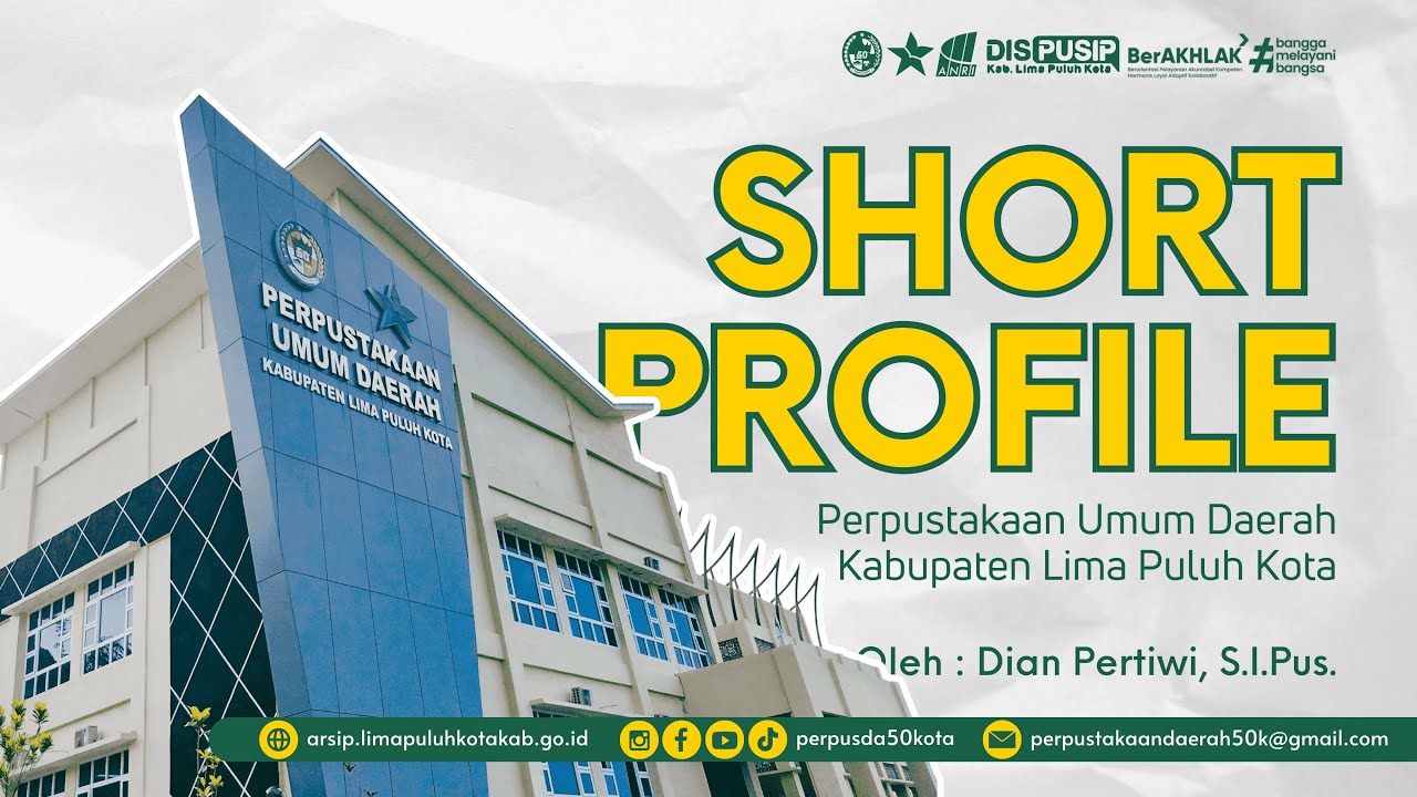 Perpustakaan Umum Daerah Kabupaten Lima Puluh Kota 2023 (Short Profile ...